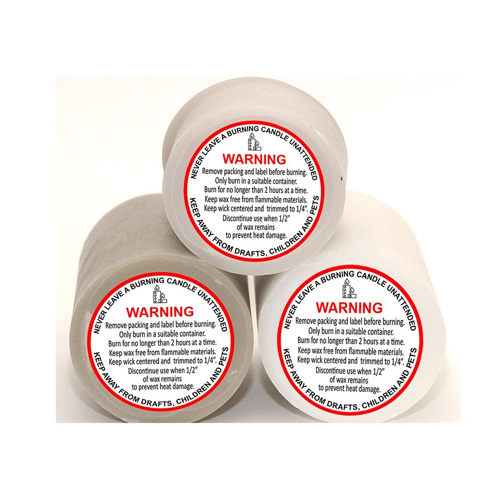 500 Stuks Kaars Waarschuwing Labels 1.57 Ronde Sti... – Grandado