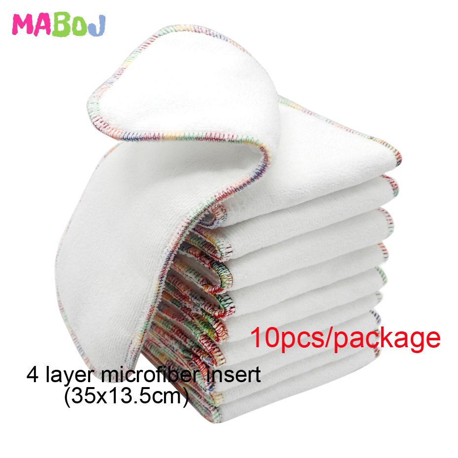 4 Layer Microfiber Luier Insert Lot 10Pcs Eco Luie... – Grandado