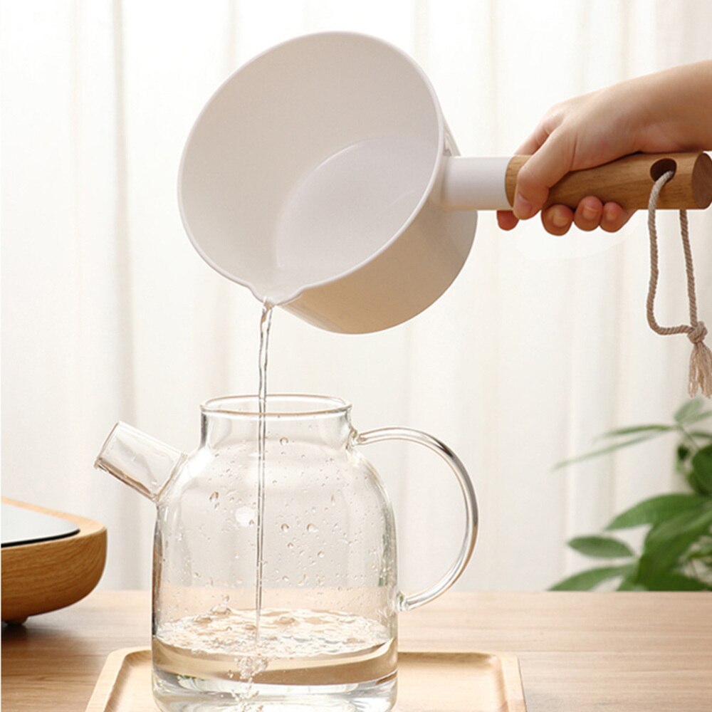 Kitchen Wooden Long Handle Water Ladle Bathroom Ba... – Grandado