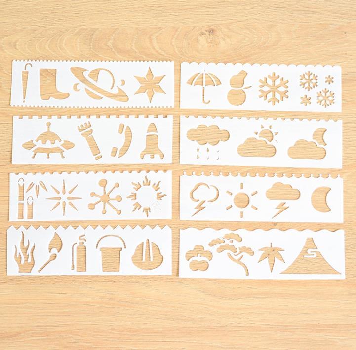 8pcs / Set Kids Drawing Stencil Plastic Template R... – Grandado