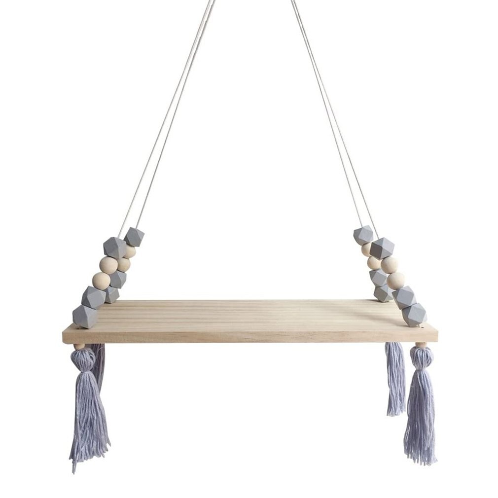 Nordic display wandplank schommel touw zwevende pl... – Vicedeal