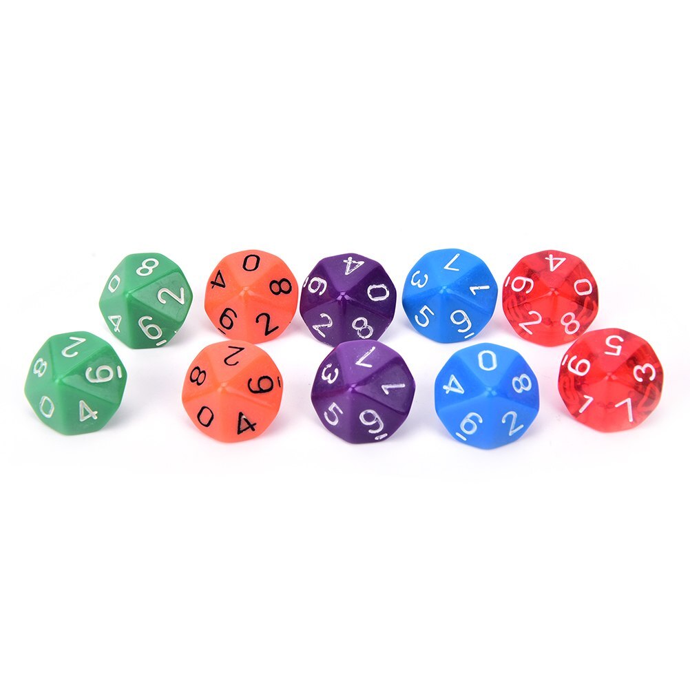 10pcs/lot Multicolor Playing Games Transparent 10 ... – Grandado