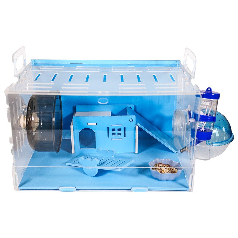 Hamster Cage Transparent Empty Cage Double Room Ch... – Grandado