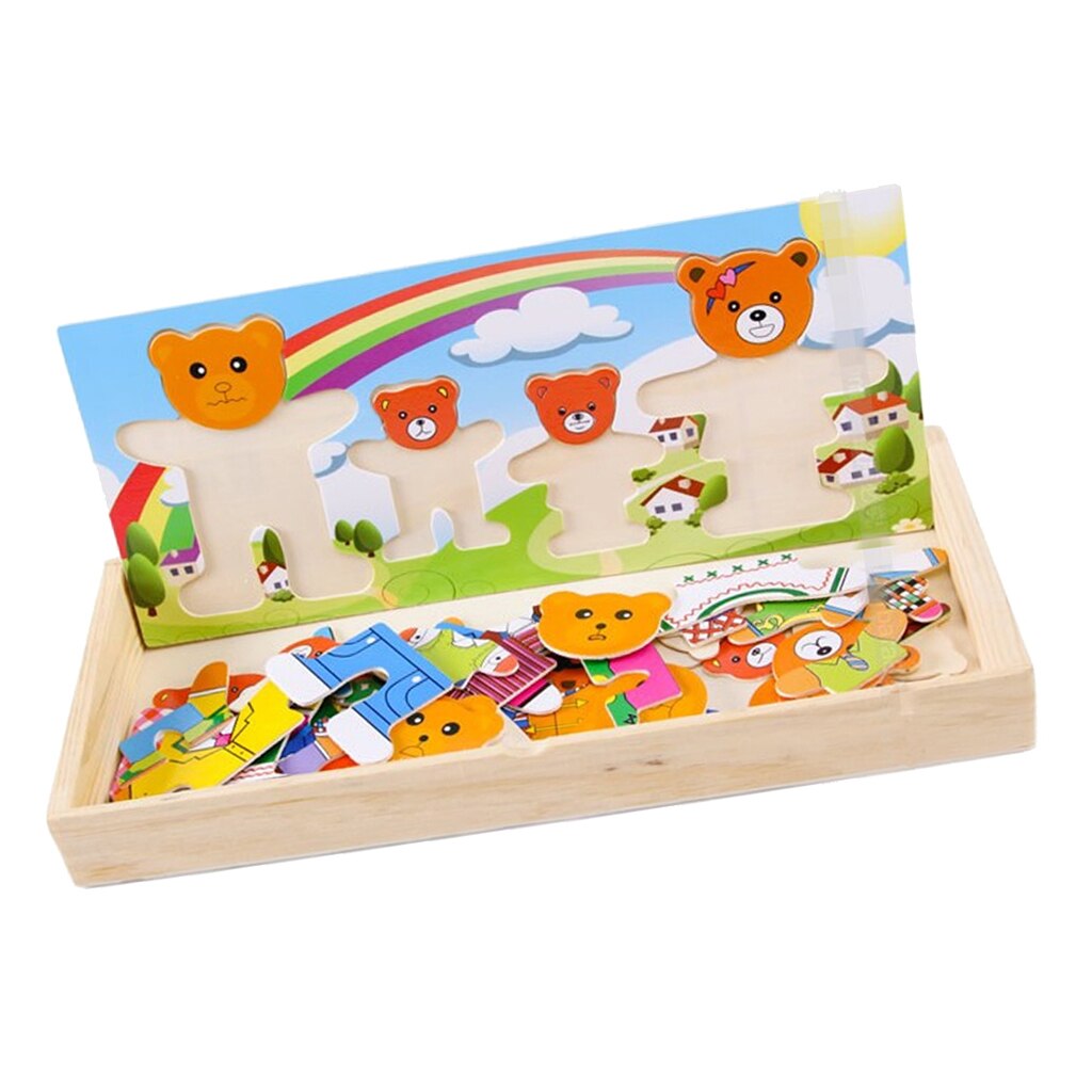 Set of Dress-Up Bear Mix Match Outfits Wood Box Pu... – Grandado