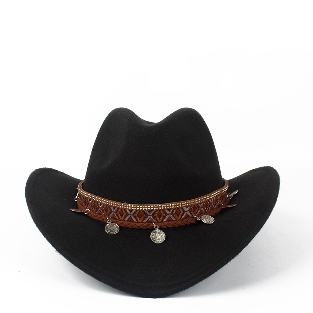 Westerse Cowboy Hoed Voor Vrouwen Roll-Up Rand Ele... – Grandado