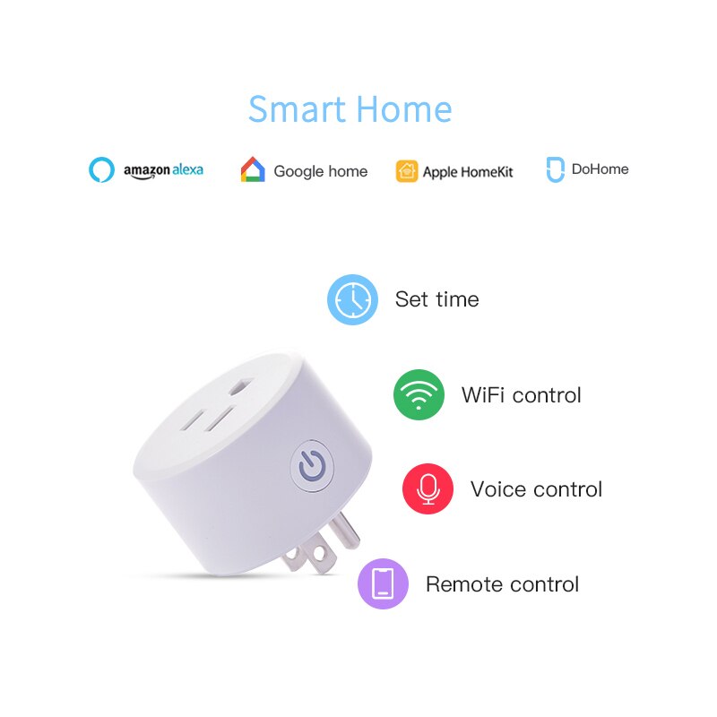 Wifi Smart Socket Timer Us Plug Adapter Voice Cont... – Vicedeal