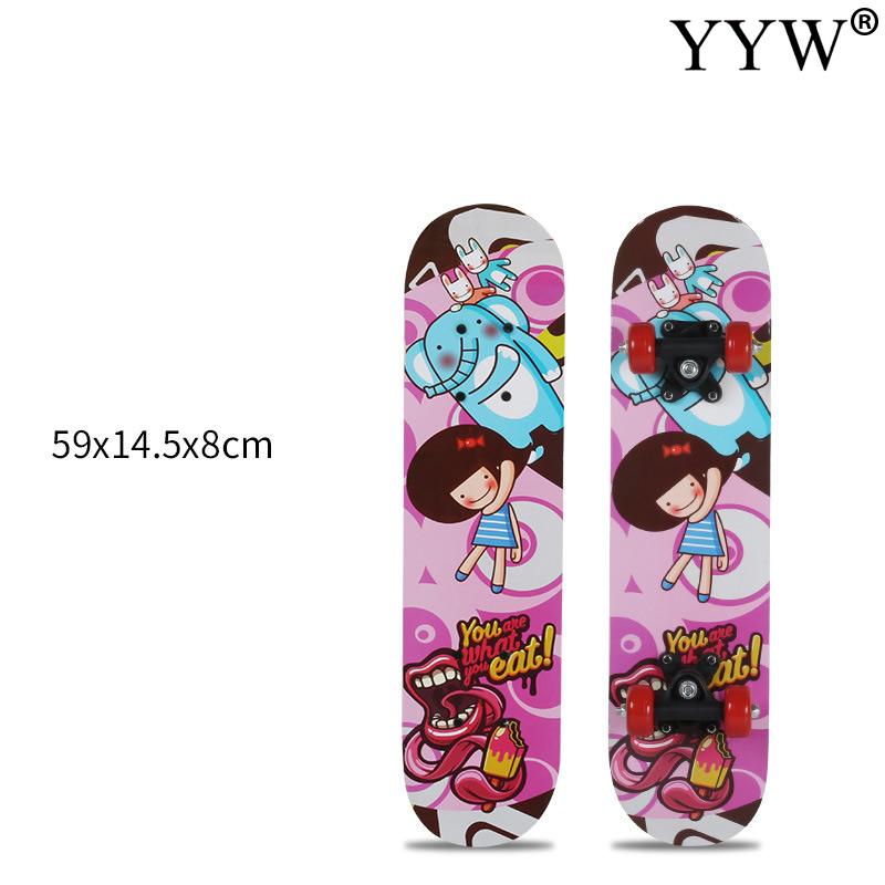 Cartoon 59cm maple deck skateboard double rocker s... – Vicedeal