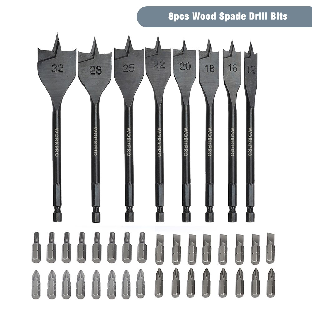 WORKPRO 55-Piece Combined Drill Bit Set Masonry Dr... – Vicedeal