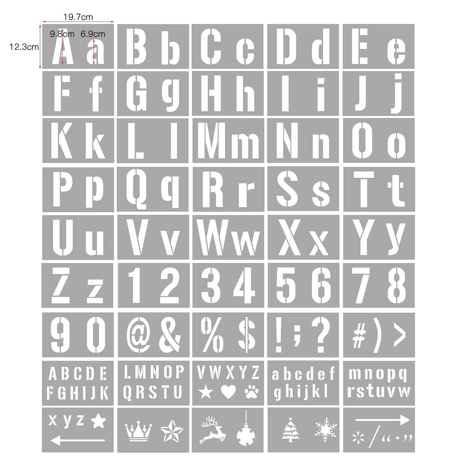 40/45PCS Stencils Letter and Number Template Reusa... – Grandado