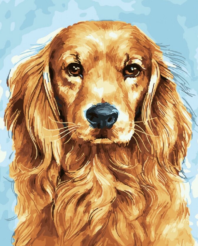 HUACAN DIY Oil Painting By Numbers Dog Animal Kits... – Grandado