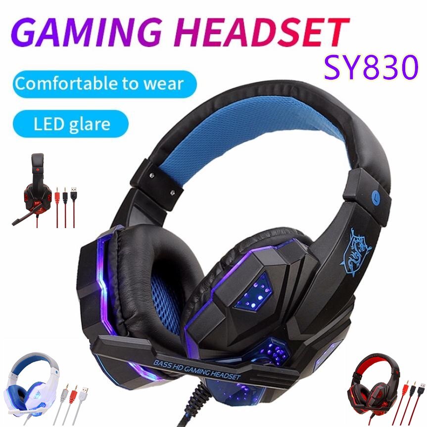 SY830MV Head-mounted Gaming Headset HD Microphone ... – Vicedeal