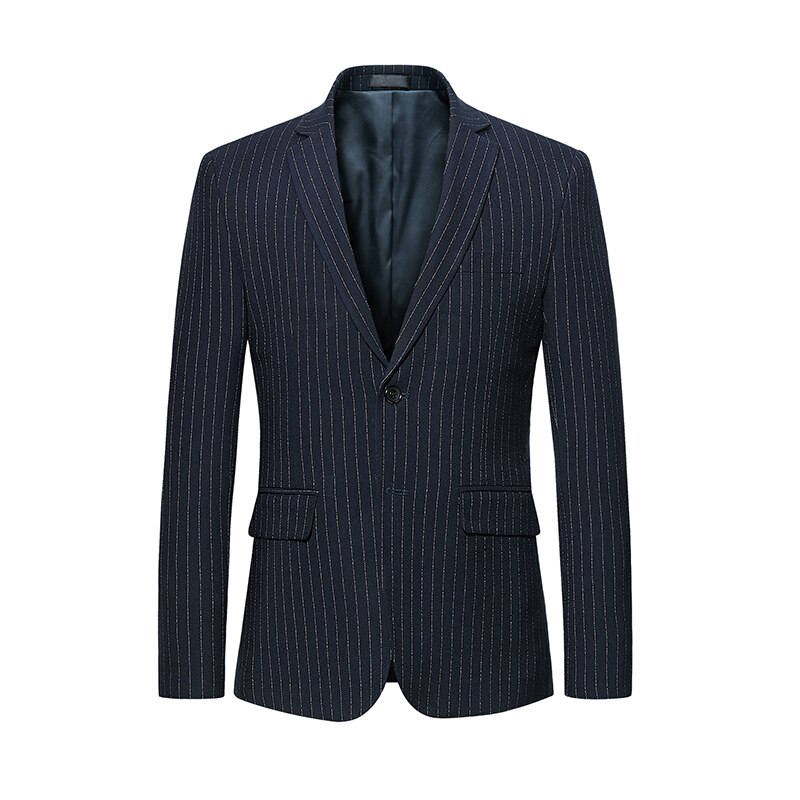 Mannen Blazer Slim Fit Gestreept Pak Jas Kleding M... – Vicedeal