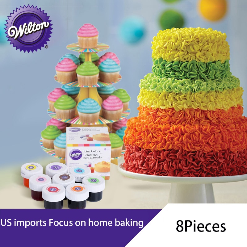 Wilton Food Color 4/8 Color Set Baking Raw Materia... – Vicedeal