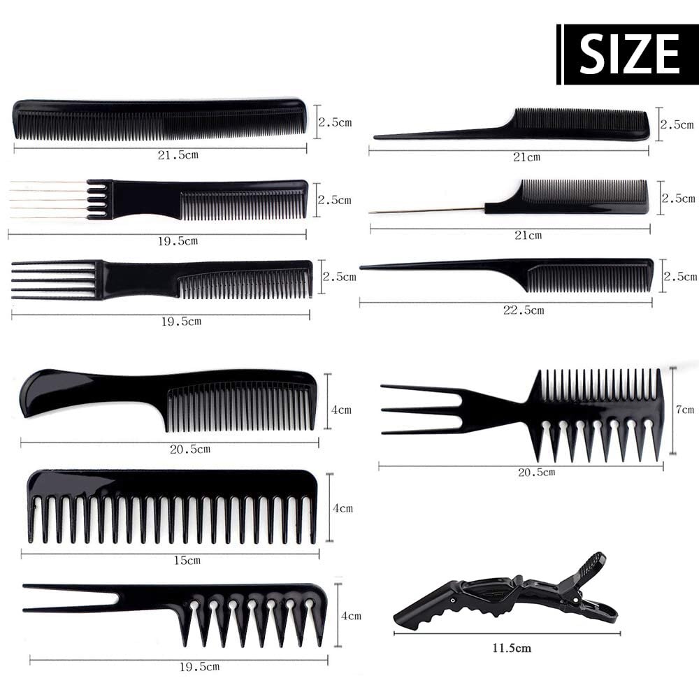 10pcs Hair Brush Comb Heat Resistant Cutting Comb ... – Vicedeal