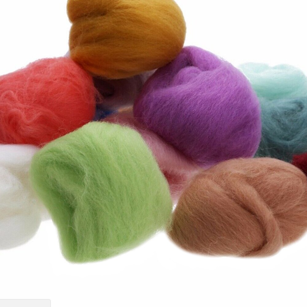 12 colors wool felt material package DIY Knitting ... – Vicedeal