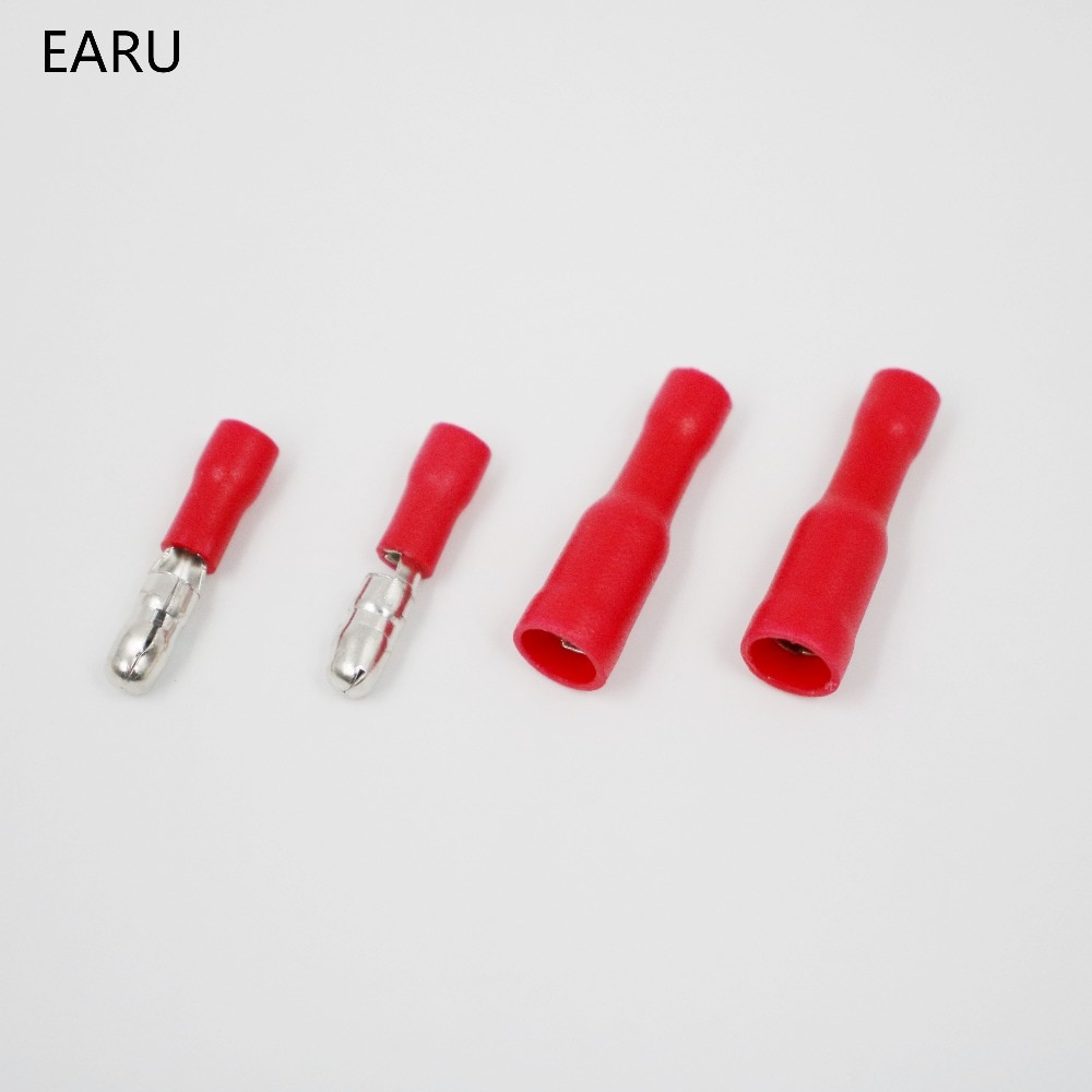 50pcs Red Male Female Bullet Insulated Connector C... – Vicedeal