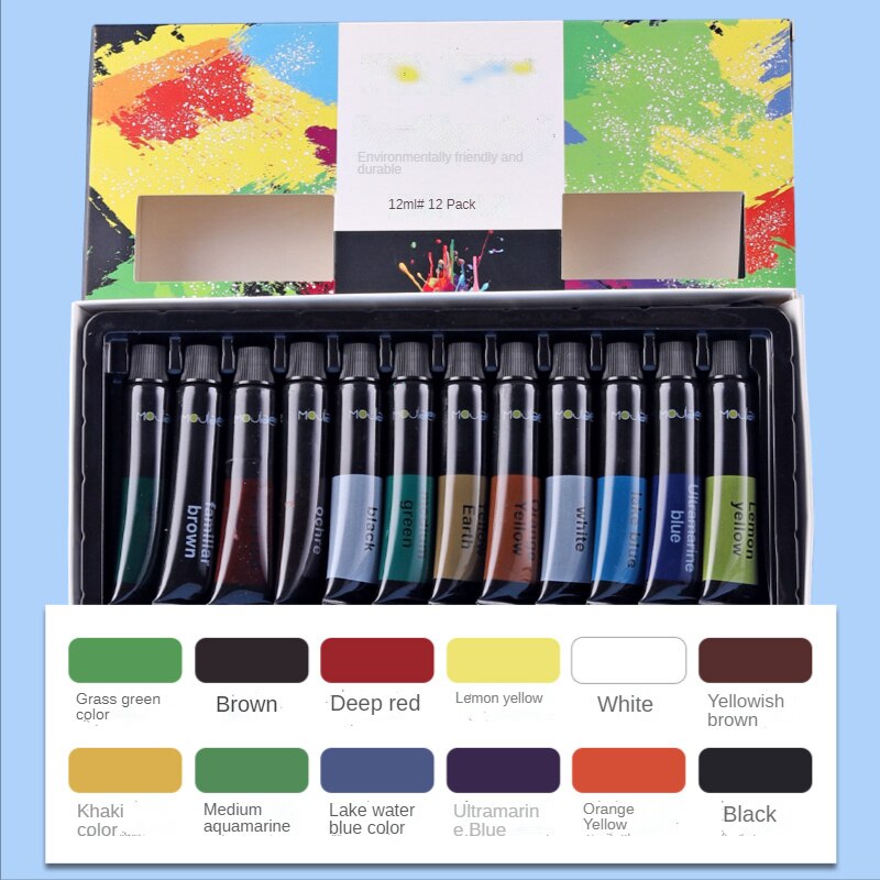 12 Colors 24 Colors 12ml Acrylic Paint Set Christm... – Grandado
