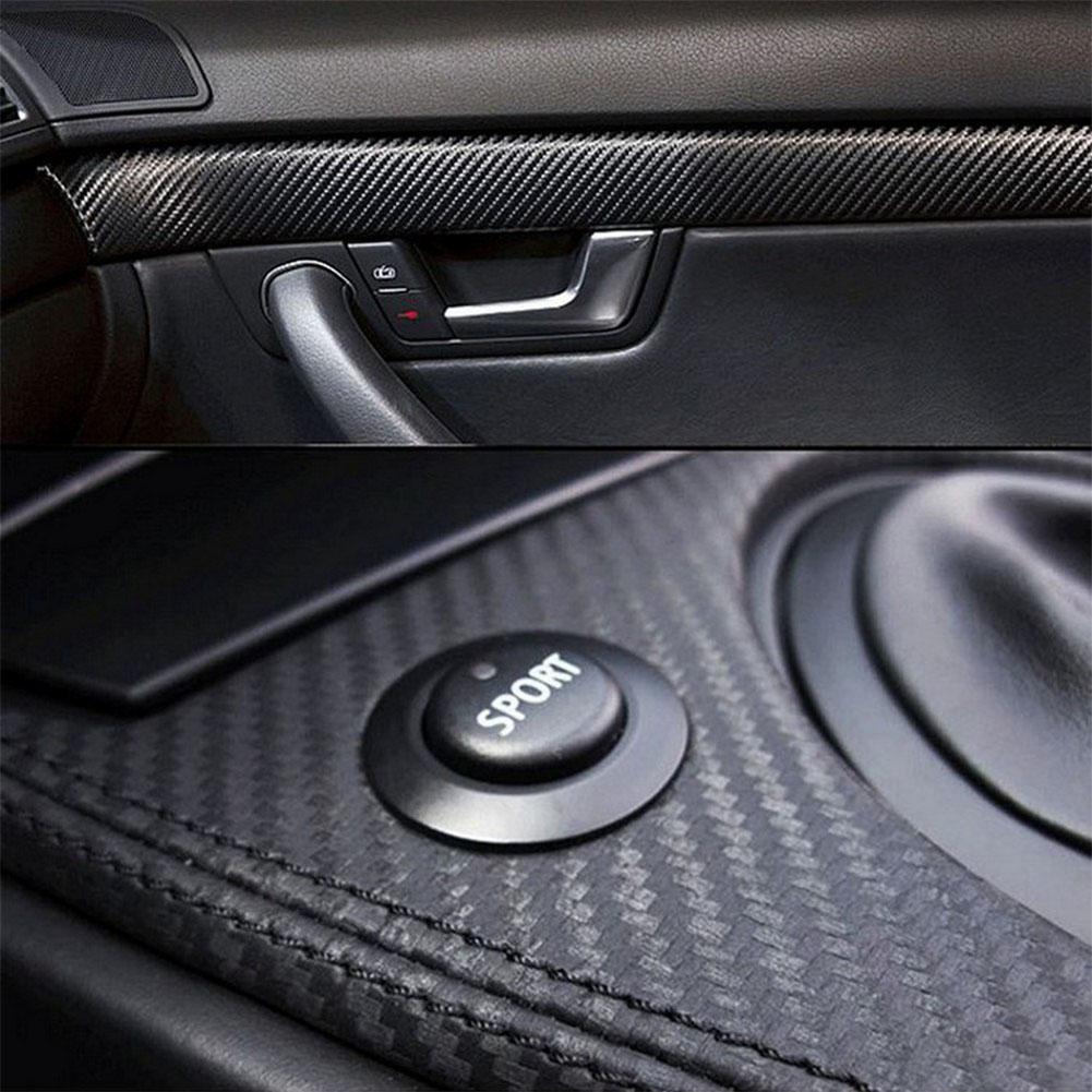 3D Car Sticker Black Carbon Fiber Vinyl Film Water... – Grandado