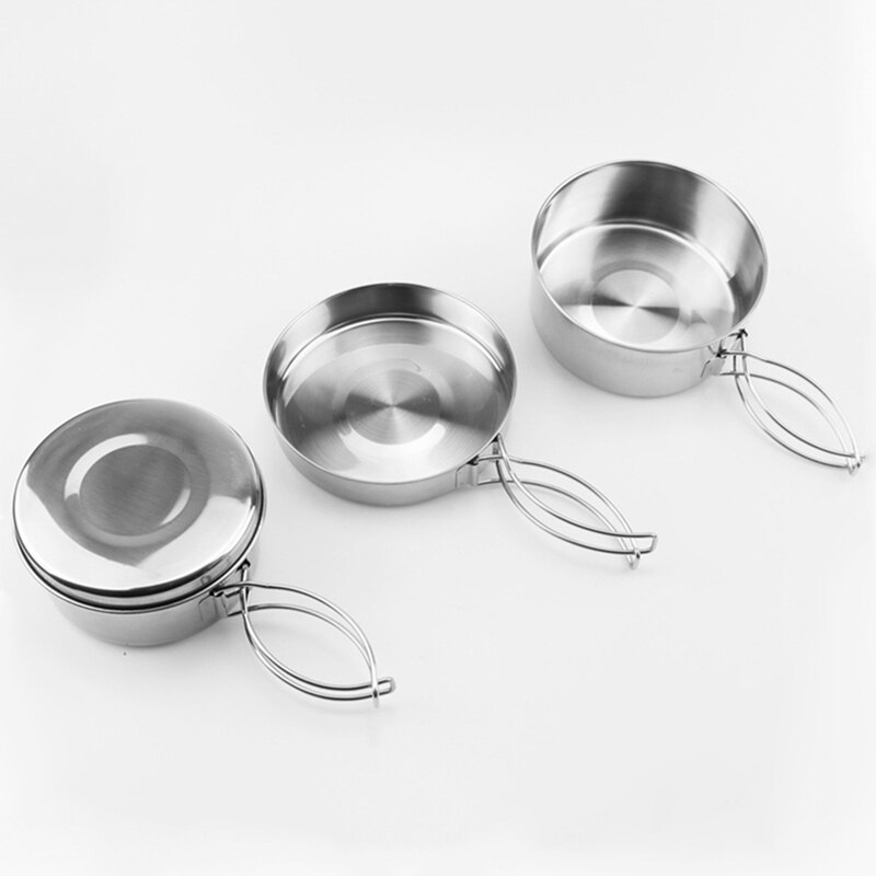 8Pcs/Set Backpacking Camping Cookware Hiking Stain... – Grandado