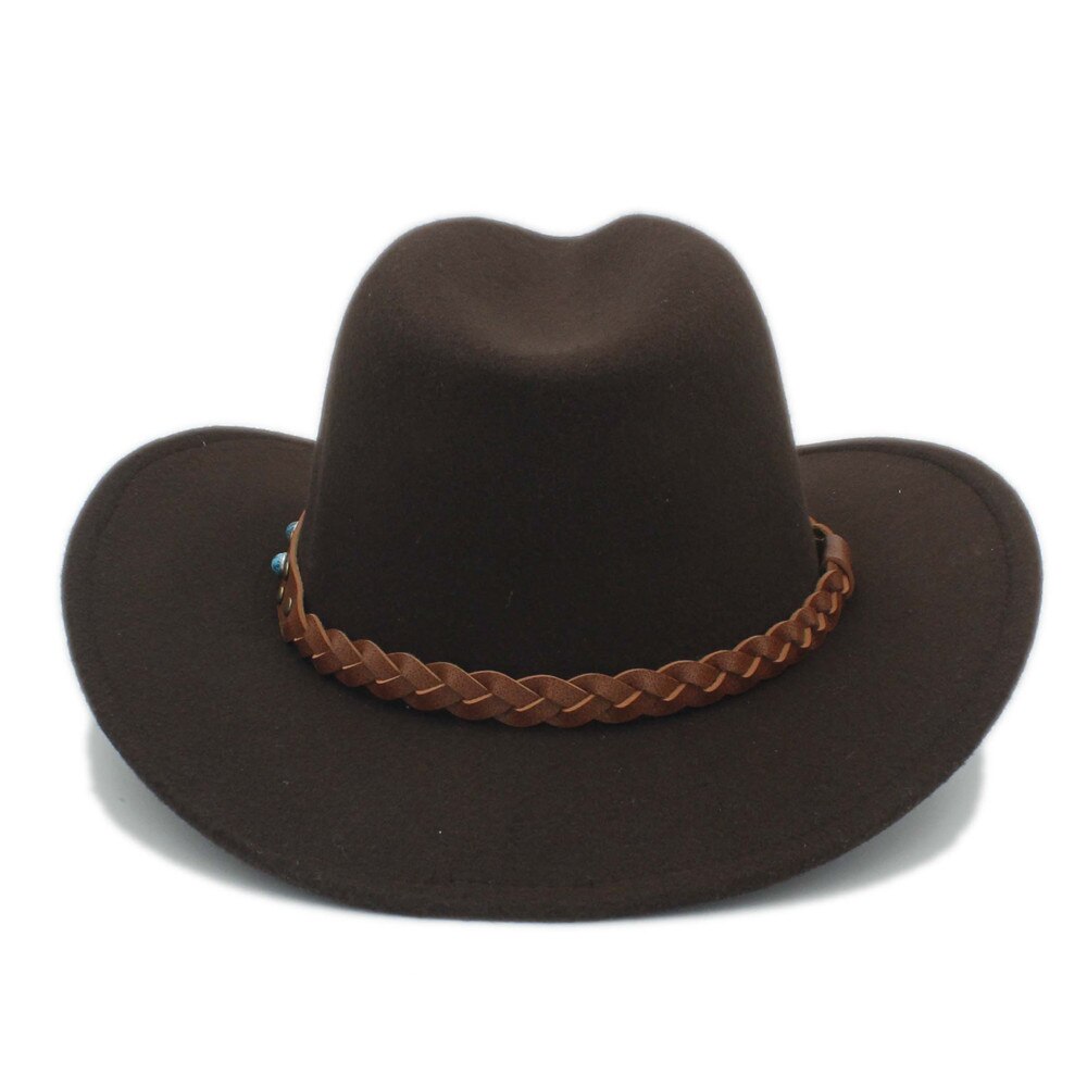 LUCKYLIANJI Wool Felt Western Cowboy Hat For Womem... – Grandado