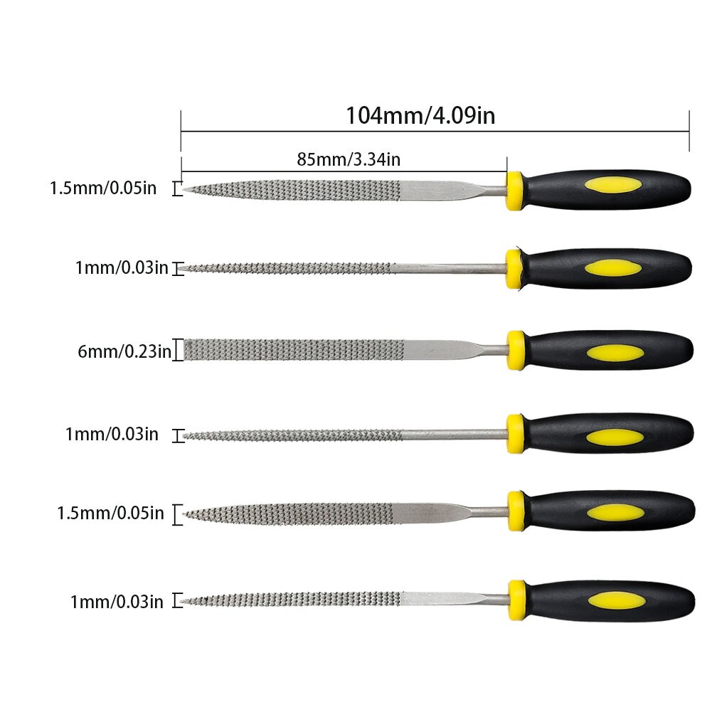 6 Stuks Naaldvijlen Set Hout Rasp Carving Handgere... – Grandado