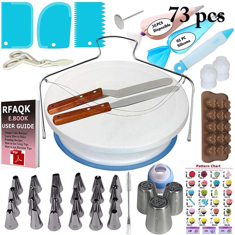 73PCS Cake Turntable Cake Decorating Supplies Kit ... – Grandado