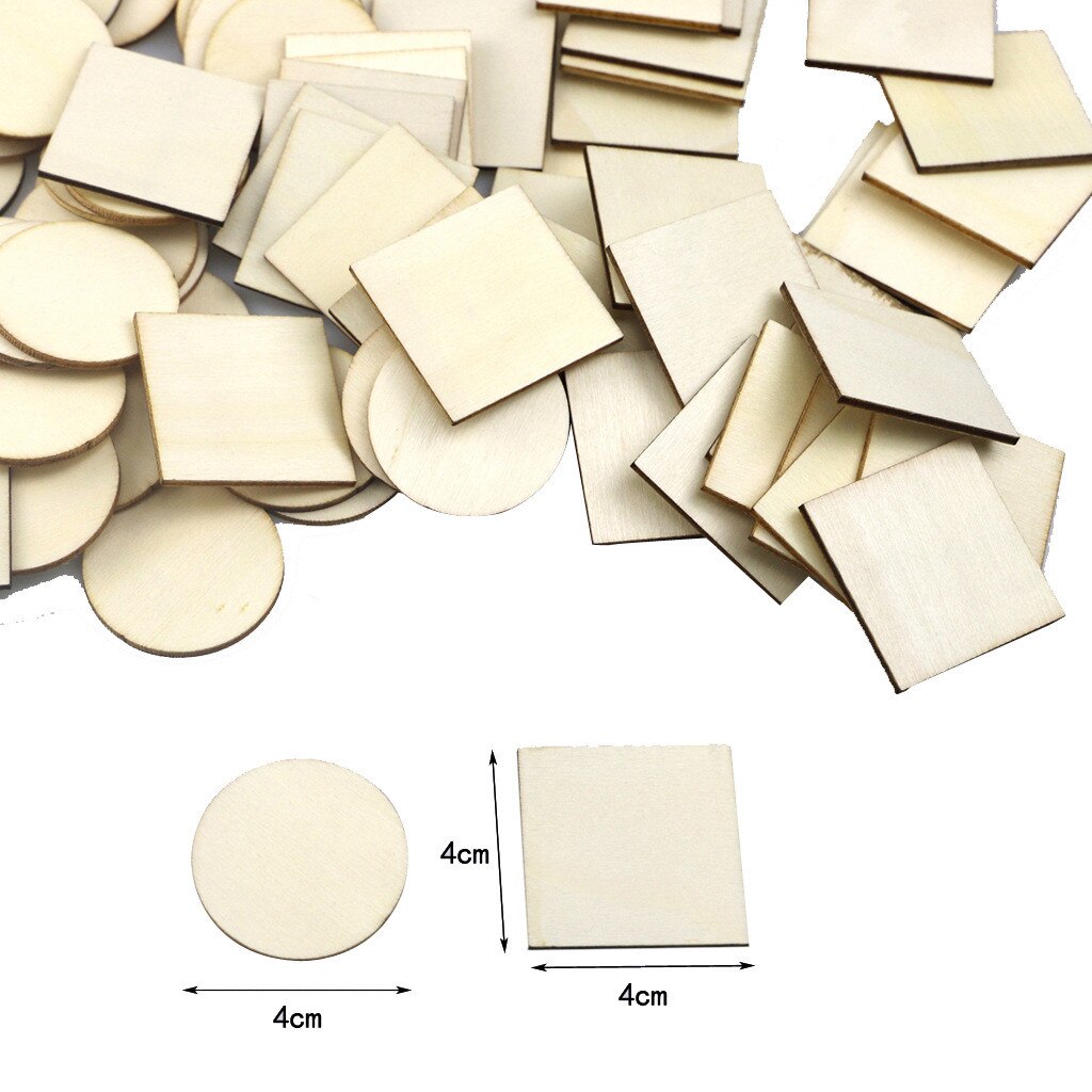 20Pcs Unfinished Ronde Hout Discs Voor Ambachten B... – Vicedeal