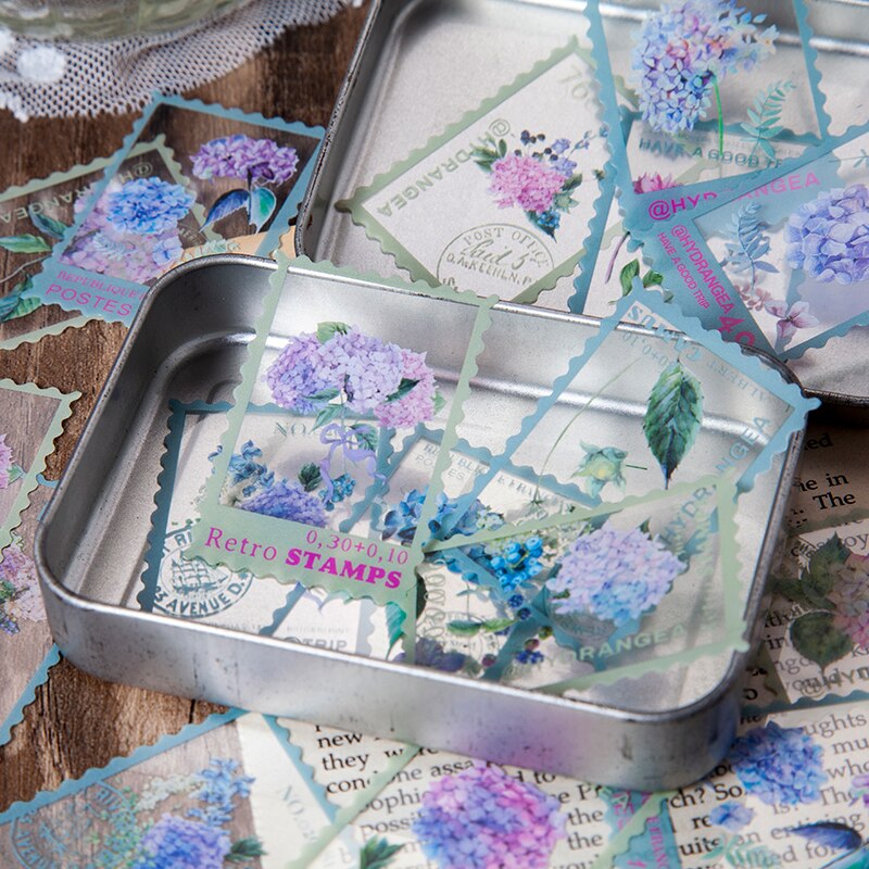 40pcs PET transparent Flowers Stamp Sticker aesthe... – Grandado