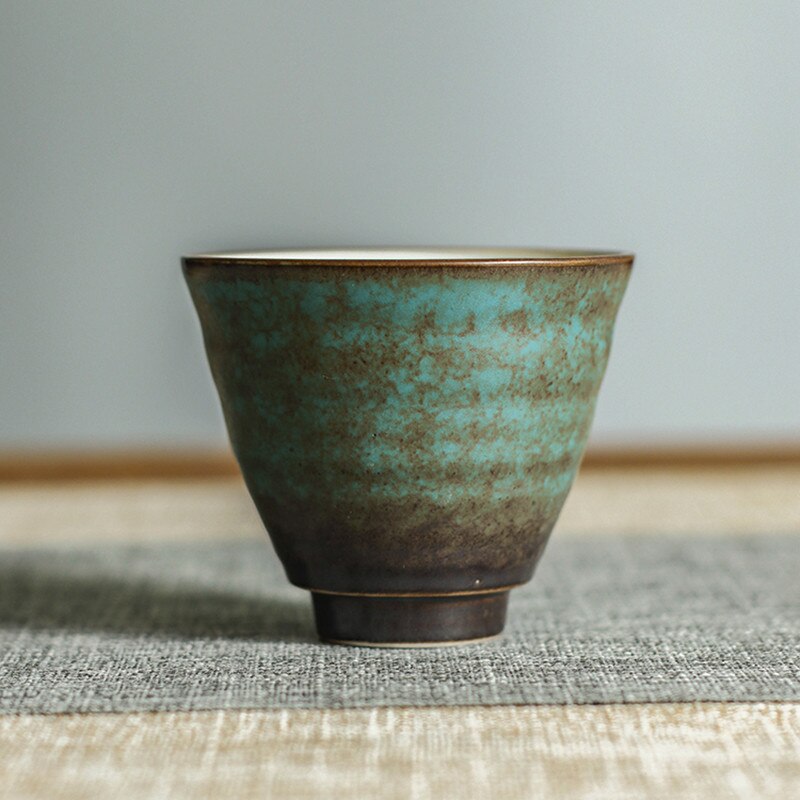 Japanese Ceramic Retro Green Glaze Tea Cup Pottery... – Vicedeal