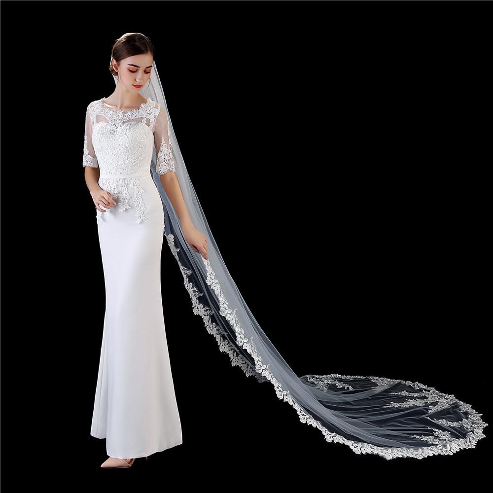 Bridal Veils Mrs Win Wedding Dress With Comb Lace ... – Vicedeal