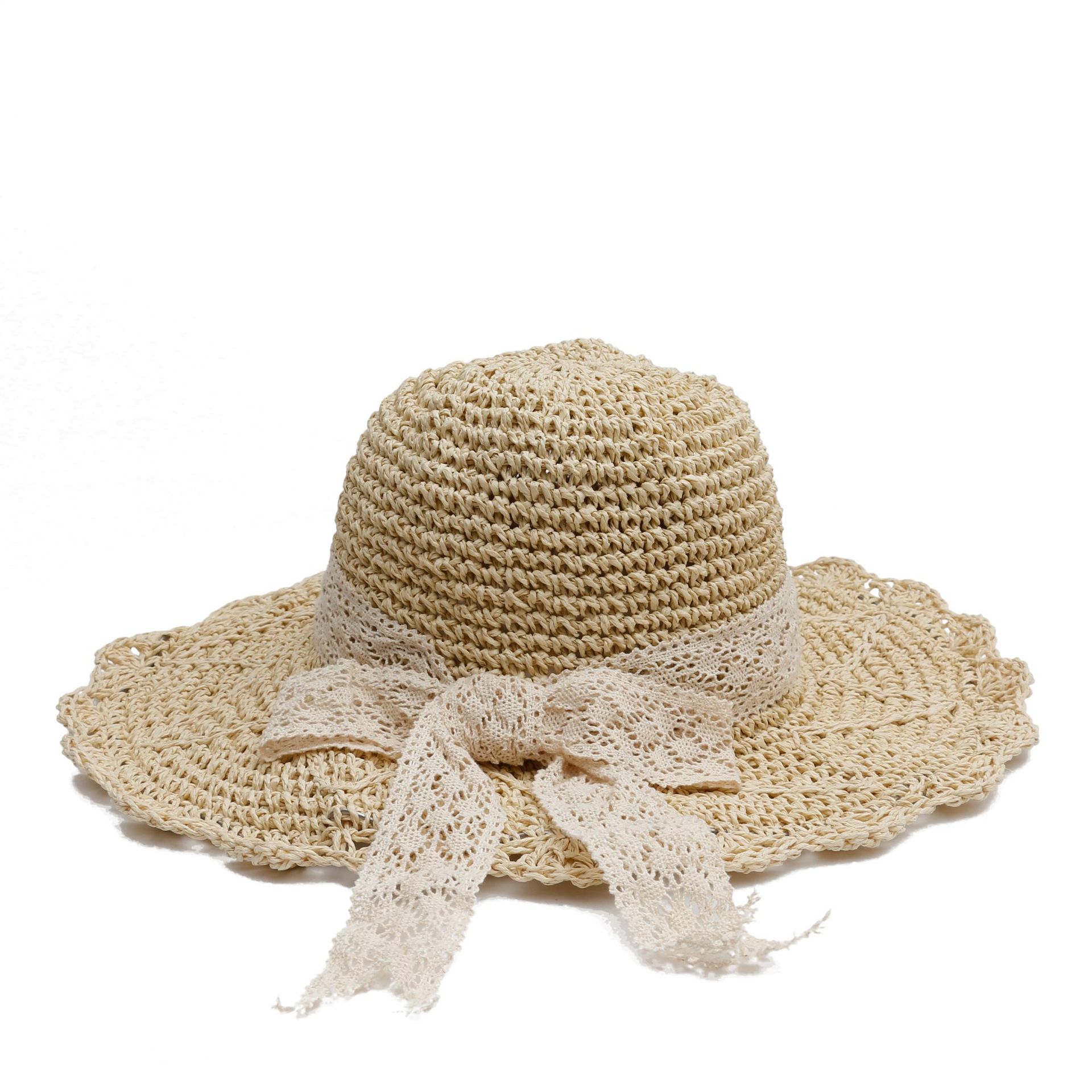 Hoed Dames Zomer Kant Strik Strooien Hoed Outdoor ... – Grandado