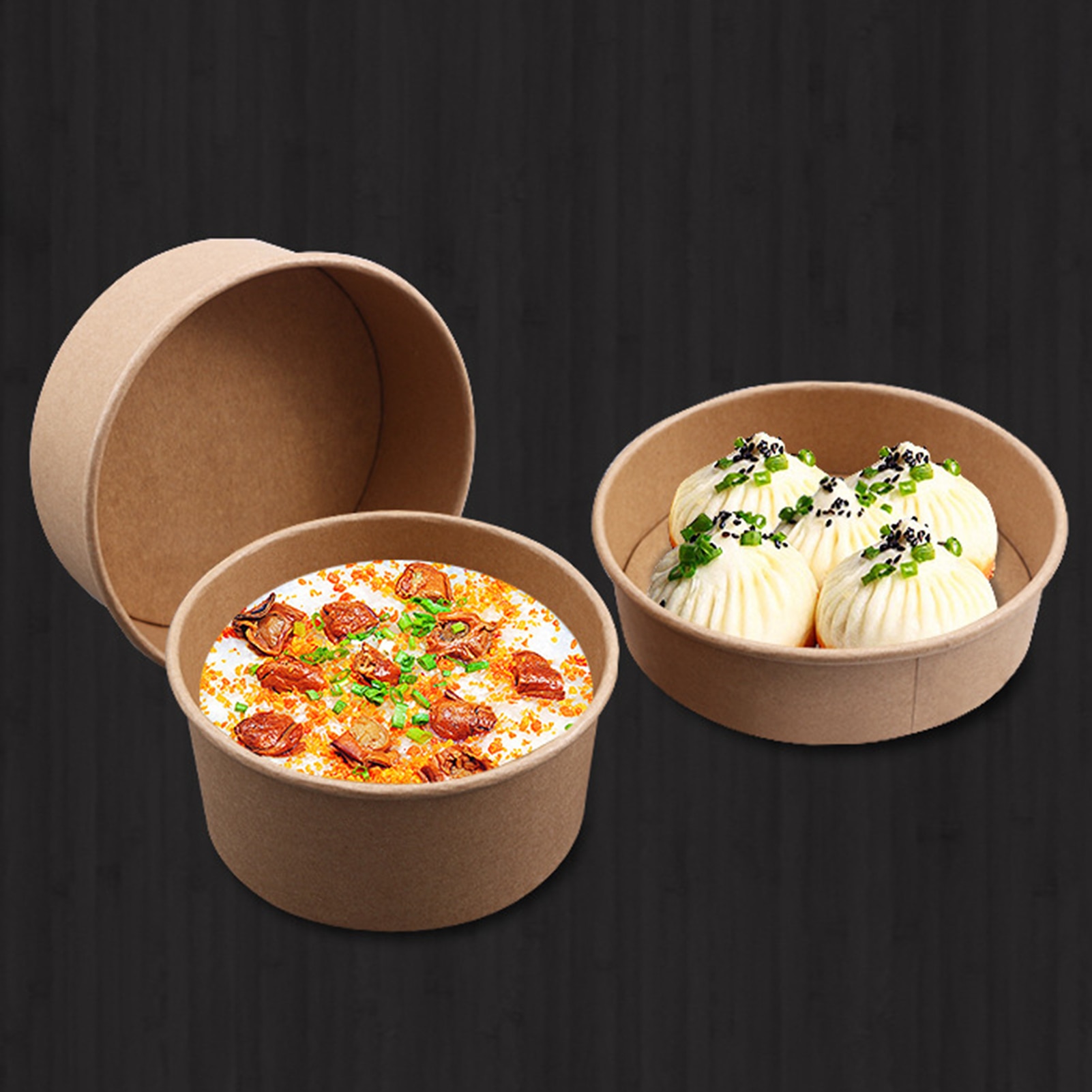 10Pcs Large Capacity Disposable Paper Bowl With Pa... – Grandado