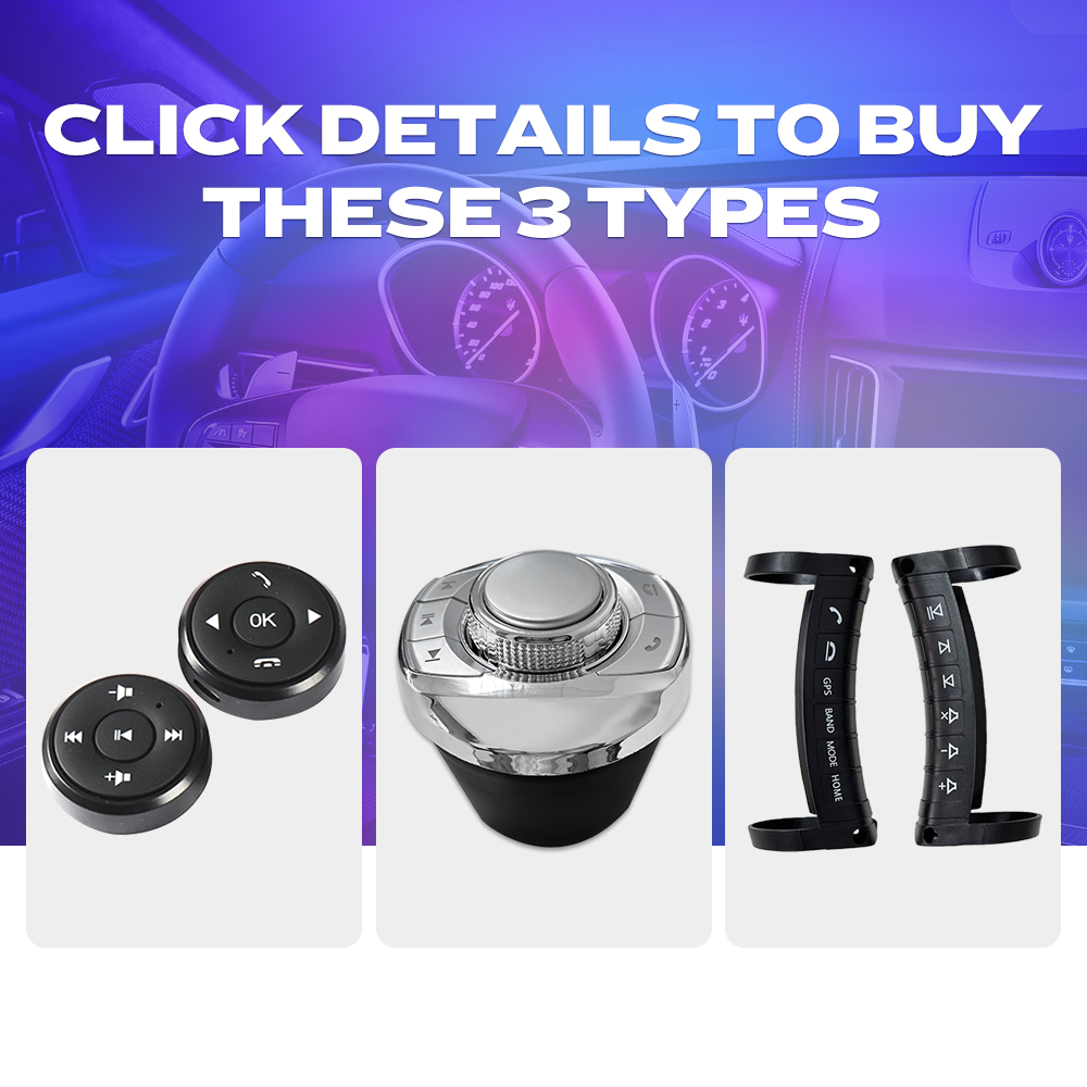 Universal Wireless Bluetooth button Steering Wheel... – Grandado
