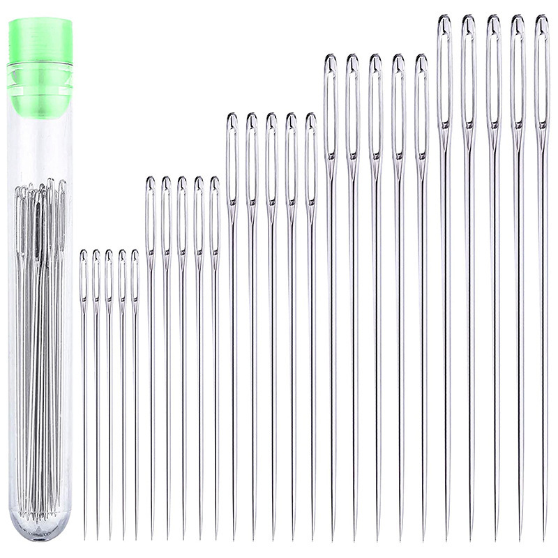 25Pcs/Set of 5 Sizes Stainless Steel Big Eye Needl... – Vicedeal