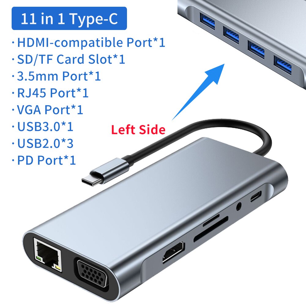Hub Usb Naar Type C Adapter Usb 3.0 Splitter Meerd... – Grandado