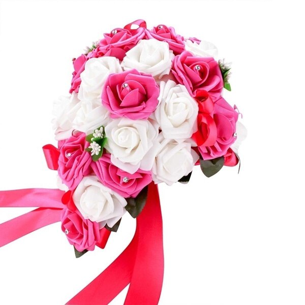 Wit Roze Rose Kunstmatige Foam Realistische Rozen ... – Grandado