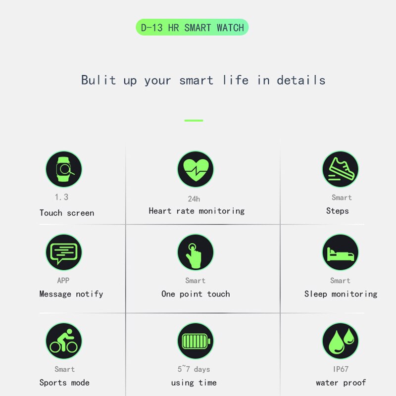 KESHUYOU D13 klok smart polsband band smart armban... – Grandado