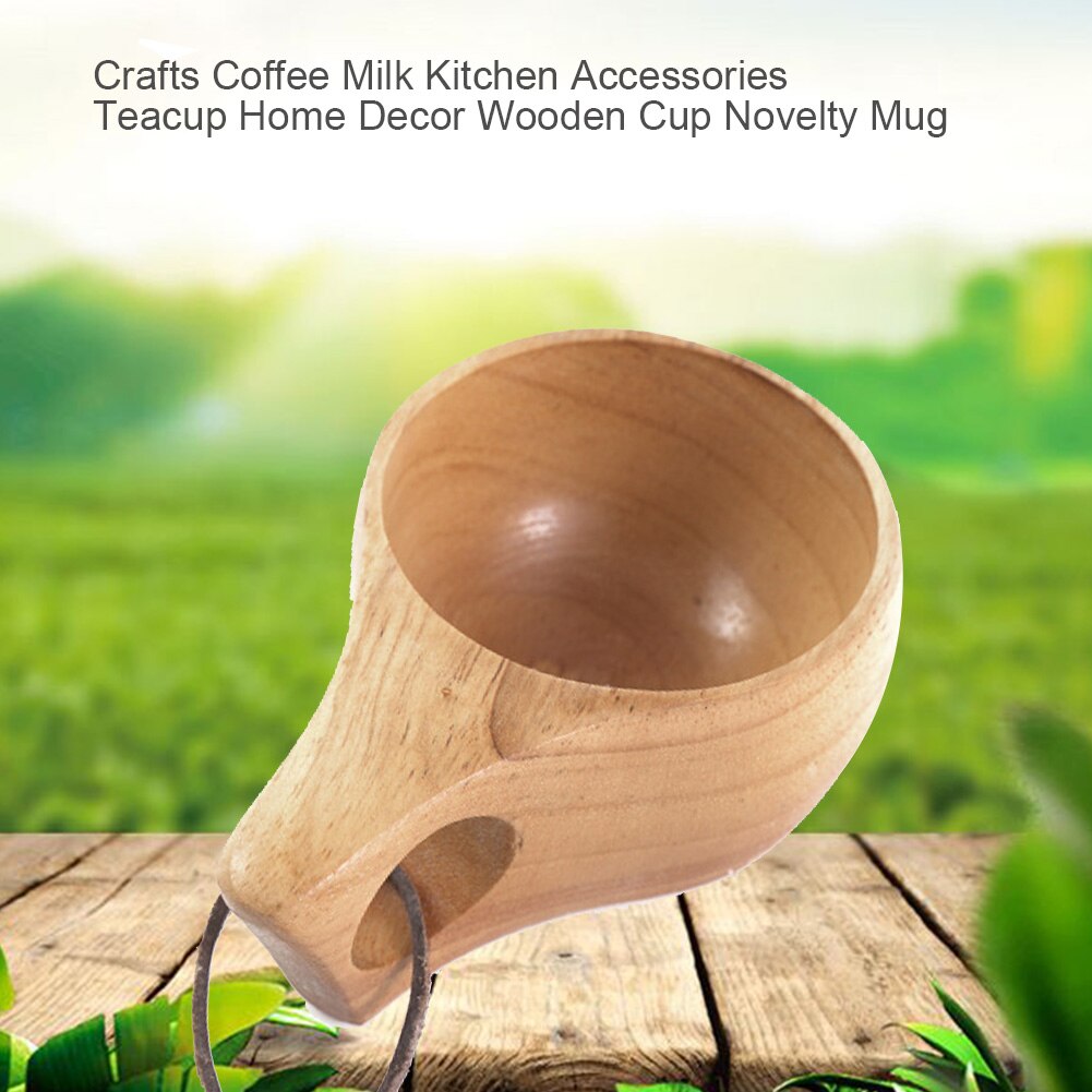 Handmade Wooden Cup Novelty Mug Teacup Coffee Milk... – Grandado