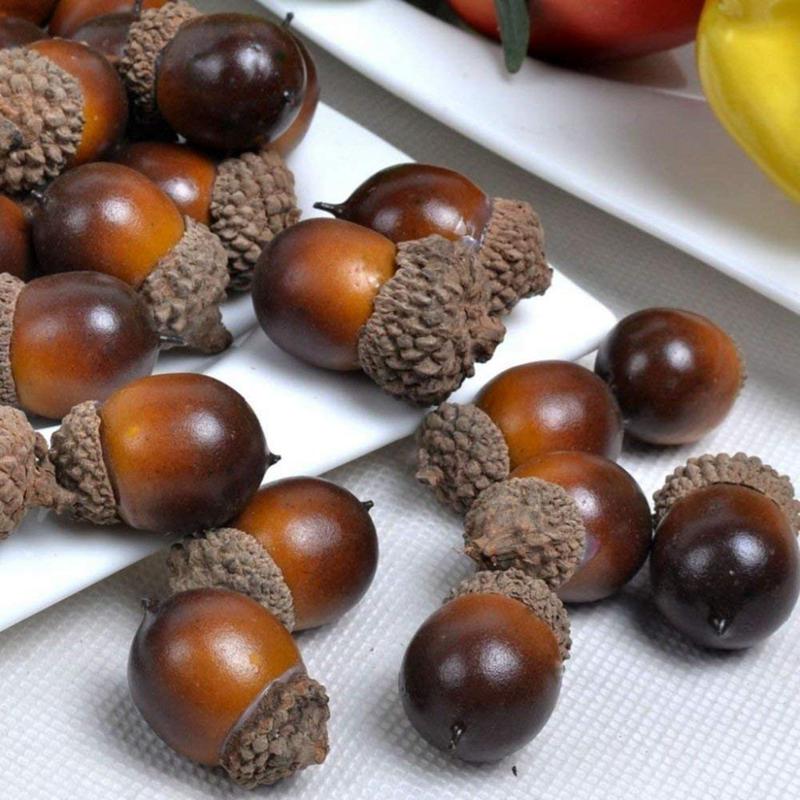 20pcs Artificial Acorns for Autumn Display Wedding... – Grandado