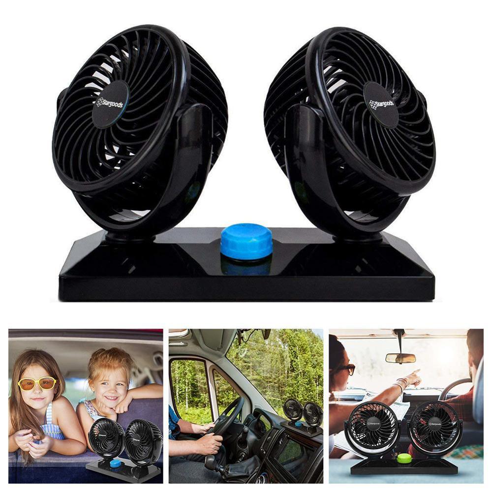 Auto Ventilator Met Dual Head 360 Graden Rotatie V... – Vicedeal