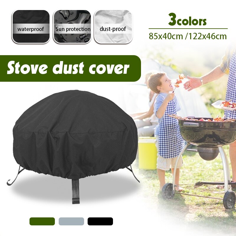 2 Sizes Waterproof Patio Fire Pit Cover Black UV P... – Vicedeal