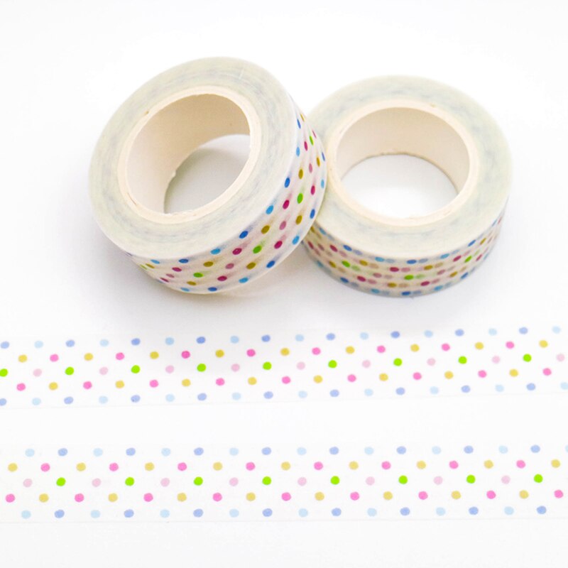 1 PCS Colored Dots Washi Tape Pattern Masking Tape... – Grandado