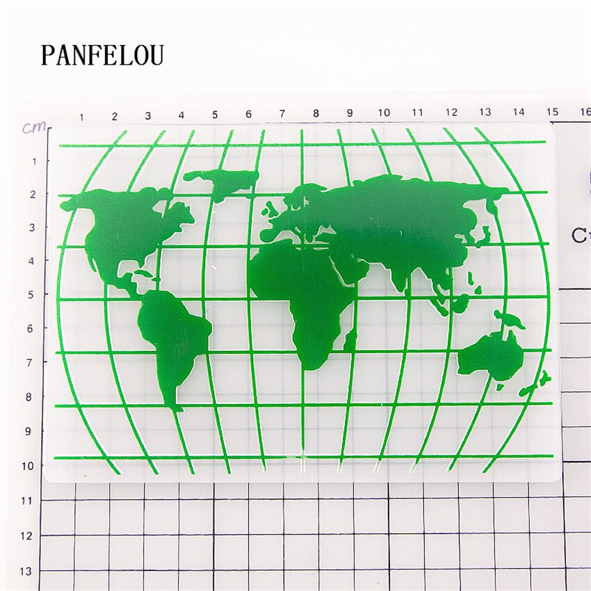 PANFELOU Maps of the earth Embossing folders Plast... – Grandado