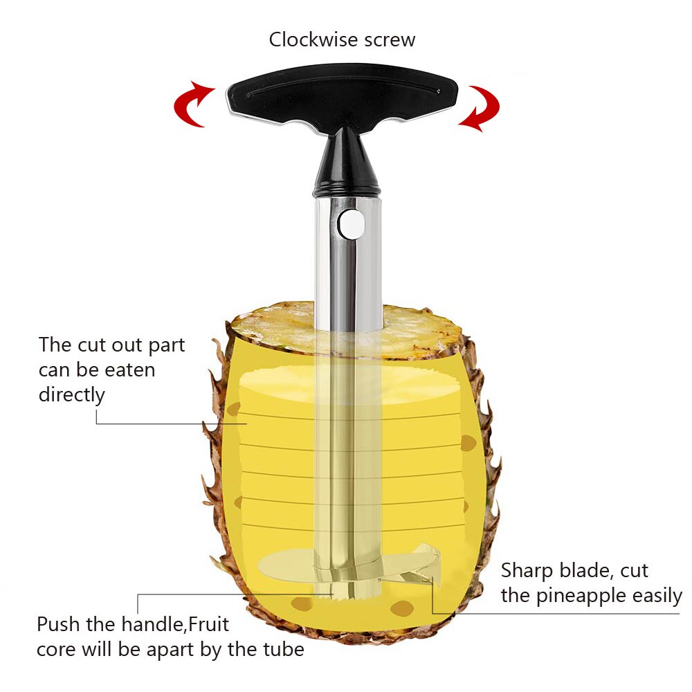 Stainless Steel Pineapple Peeler Spiralizer Cutter... – Grandado