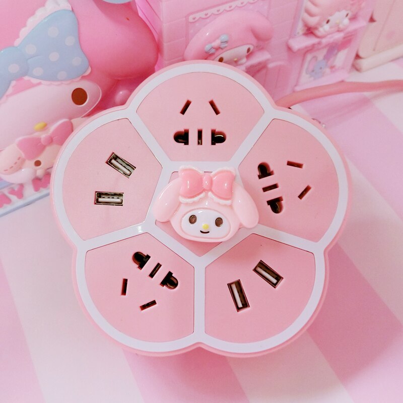 Cute Pink Flower USB Charger For Android iPhone US... – Grandado