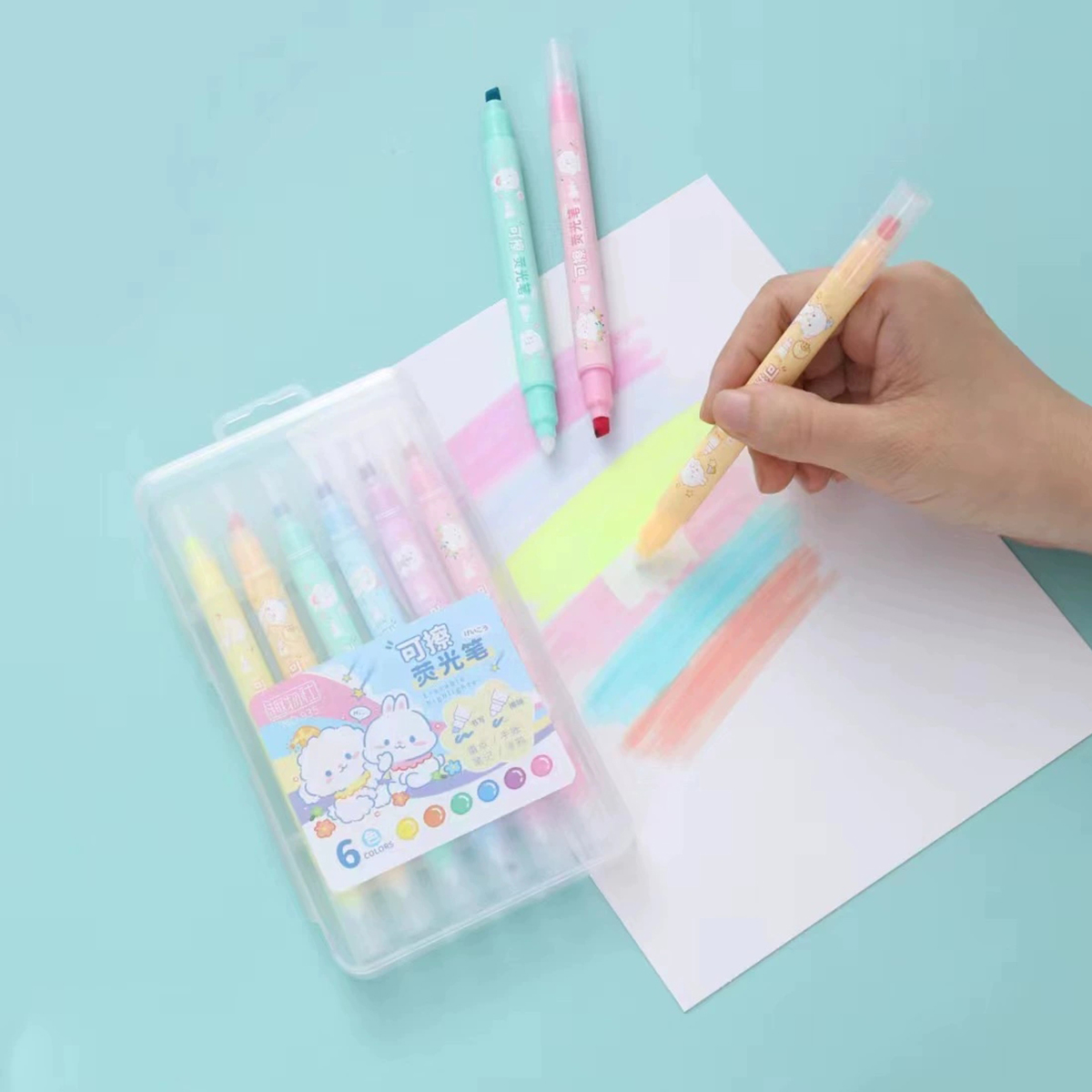 Erasable Highlighters 6 Colors, Assorted No Bleed ... – Vicedeal