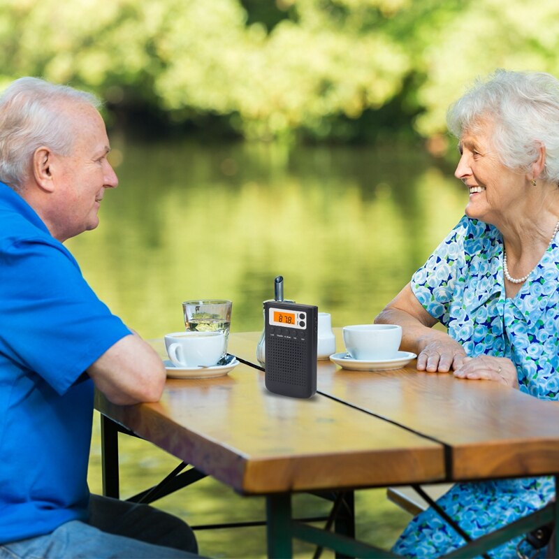 FM/AM Radio Digital Mini Portable Stereo Hearing R... – Grandado