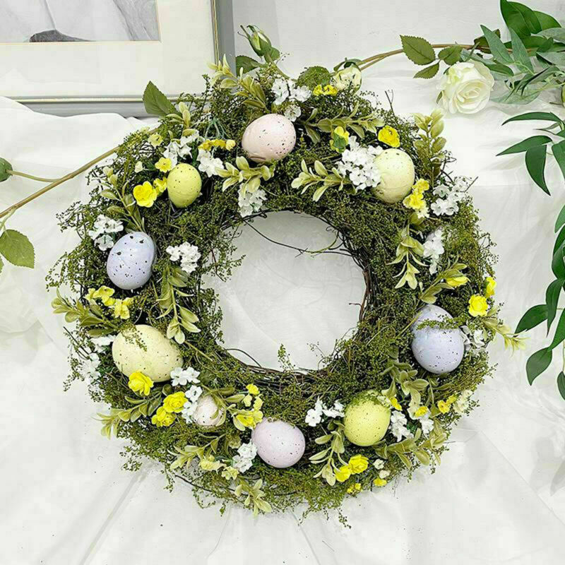 Easter Wreath Spring Summer Wreath With Colorful E... – Grandado