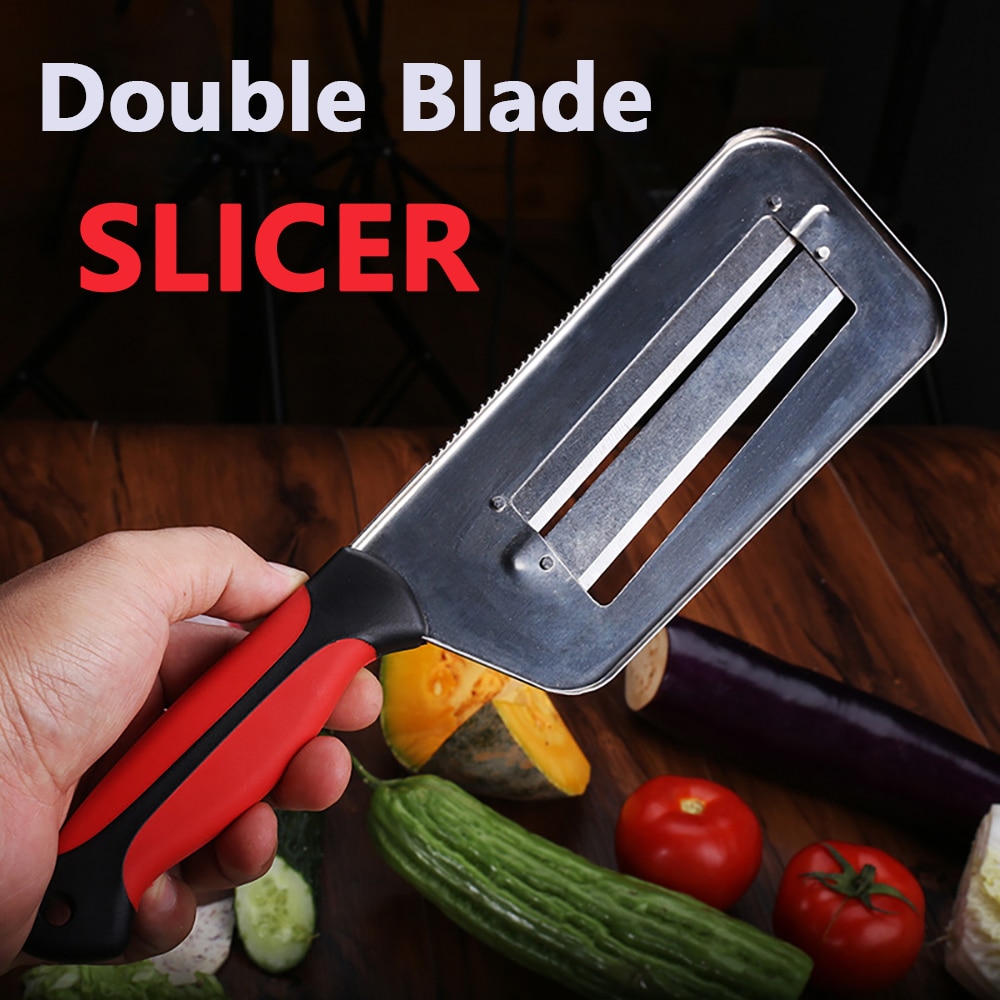 SHUOJI Vegetable Slicer Double 2 Slice Blade Slici... – Grandado