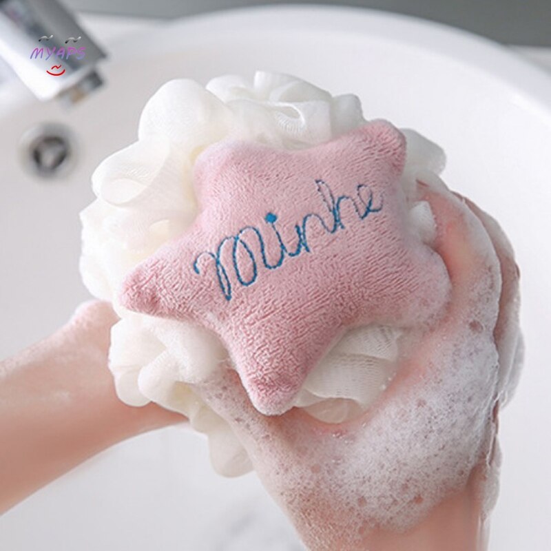 Cartoon Pink Plush Star Bath Ball Sponge Shower Me... – Vicedeal
